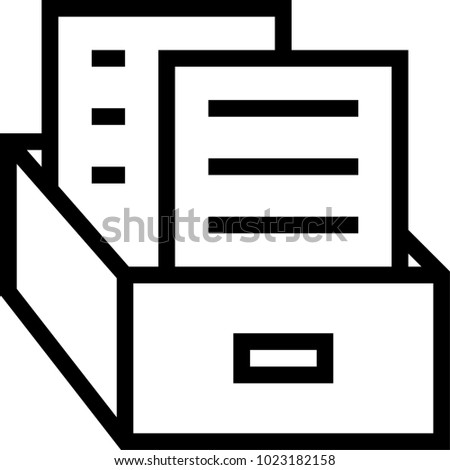 Office File Box Icon Filing Box Stock Vector (Royalty Free) 1023182158 ...