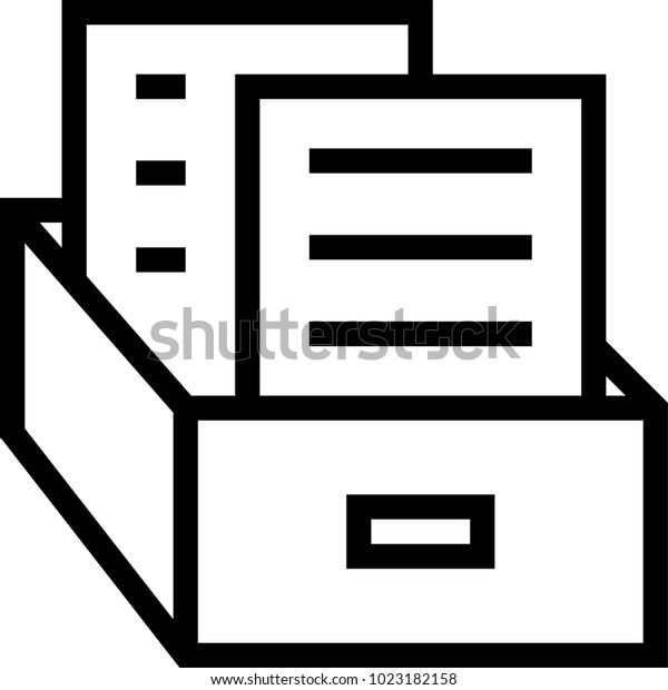 Office File Box Icon Filing Box Stock Vector (Royalty Free) 1023182158 ...