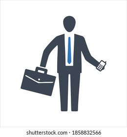 Office Going Icon Vector Graphics Stock Vector (Royalty Free) 1618495240