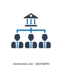 Office Hierarchy Icon Stock Vector (Royalty Free) 1043746993 | Shutterstock