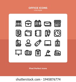 Office Icon Set Vector Design Stock Vector (Royalty Free) 1945876774 ...