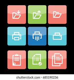 Office Icons Stock Vector (Royalty Free) 685190236 | Shutterstock