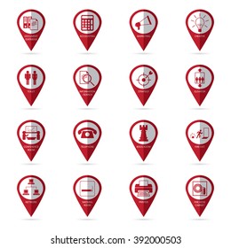 Office Icons Location Icon Stock Vector (Royalty Free) 392000503 ...