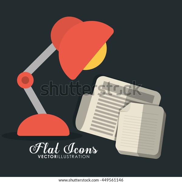 Office Instrument Concept Represented By Lamp Stock Vector (Royalty ...