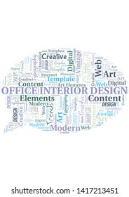 Office Interior Design Word Cloud Wordcloud Stock Vector (Royalty Free ...