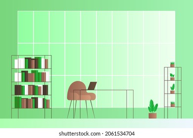 Office Interior Nobody Vector Illustration Stock Vector (Royalty Free ...