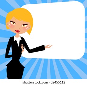 Office Lady Banner Stock Vector (Royalty Free) 82455112 | Shutterstock