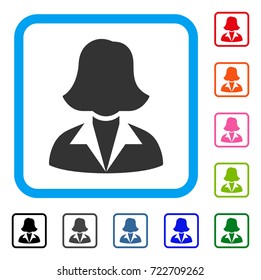 Office Lady Icon Flat Pictogram Symbol Stock Vector (Royalty Free ...