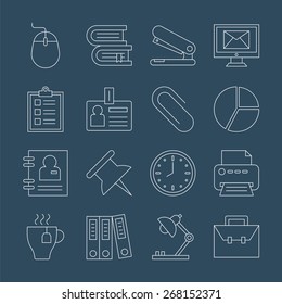 Office Line Icon Set Stock Vector (Royalty Free) 268152371 | Shutterstock