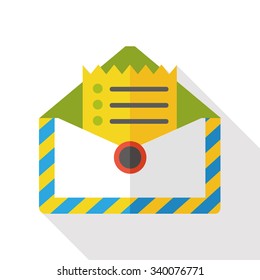 Office Mail Flat Icon Stock Vector (Royalty Free) 340076771 | Shutterstock