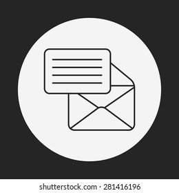 Office Mail Line Icon Stock Vector (Royalty Free) 281416196 | Shutterstock