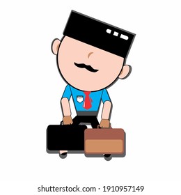 Office Mustache Uncle Vector Design Stock Vector (Royalty Free ...