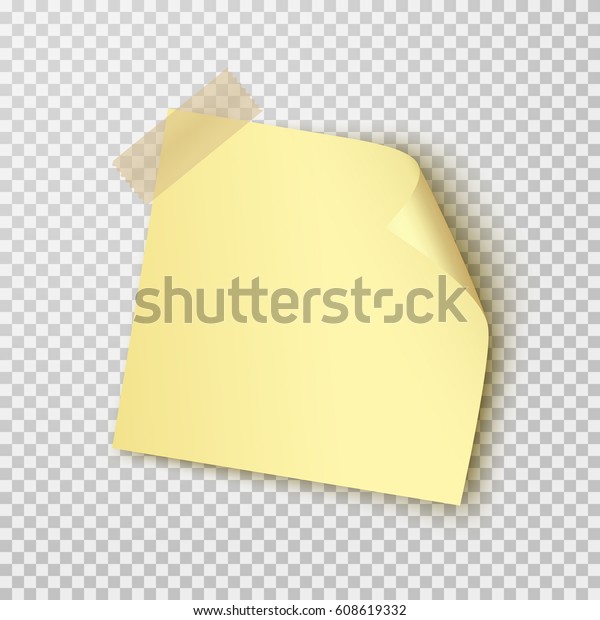 Office Paper Sheet Sticker Pin On Stock Vector (Royalty Free) 608619332 ...