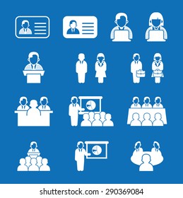 Office People Icons Set Vector Illustration Stock Vector (Royalty Free ...