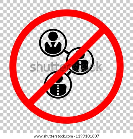 Office People Team Not Allowed Black Stock Vector (Royalty Free ...