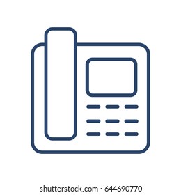 Office Phone Icon Vector Illustration Stock Vector (Royalty Free ...