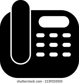 Office Phone Icon Vector On White Stock Vector (Royalty Free ...