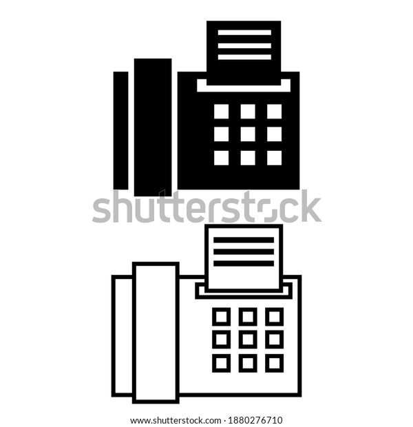 Office Phone Icon Vector Set Call Stock Vector (Royalty Free ...