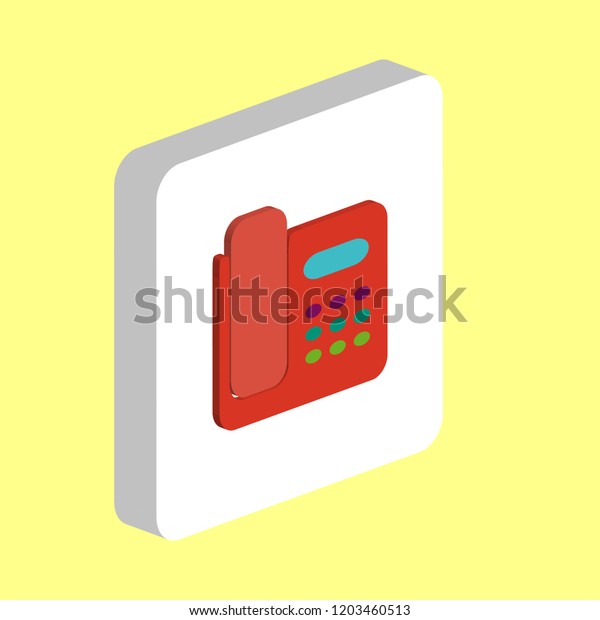 Office Phone Simple Vector Icon Illustration Stock Vector (Royalty Free ...