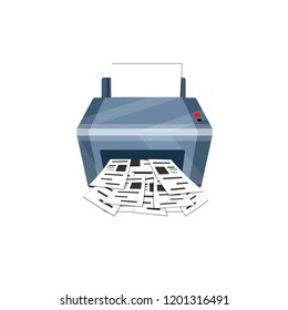 Office Printer Huge Pile Paper File 스톡 벡터(로열티 프리) 1201316491 | Shutterstock