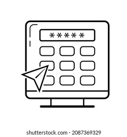 Office Protection Enter Password Vector Isolated Stock Vector (Royalty ...