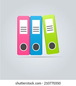 Office Ring Binders Clipart Icon Vector Stock Vector (Royalty Free ...