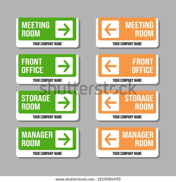 Office Room Signages Vector Template Design: เวกเตอร์สต็อก (ปลอดค่า ...
