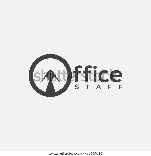 Office Staff Logo Template Design Stylized Stock Vector (Royalty Free ...