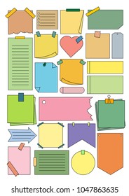 Hand Drawn Cartoon Vector Set Paper Stock Vector (Royalty Free ...