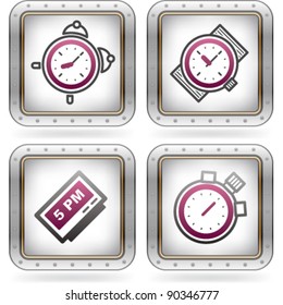 Set Small Clocks Showing 8am 5pm Stock Photo 33384505 | Shutterstock