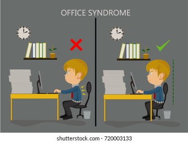 Office Syndrome Vector Stock Vector (Royalty Free) 720003133 | Shutterstock