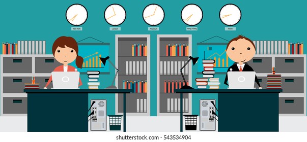 Doctor Nurse Office Workplace Flat Vector Stock Vector (Royalty Free ... Doctor Nurse Office Workplace Flat Vector Stock Vector (Royalty Free ...