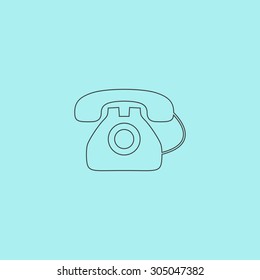 Icon Telephone Outline Line Lineal Vector 库存矢量图（免版税）1847338168 ...
