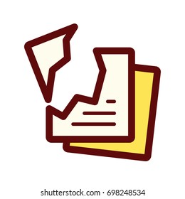 Office Two Torn Paper Cartoon Styles Stock Vector (Royalty Free ...