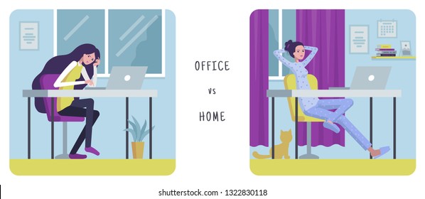 518 Work From Home Vs Work From Office Images, Stock Photos & Vectors ...
