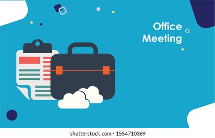 Office Website Flat Design Easy Use Stock Vector (Royalty Free ...
