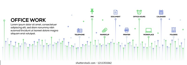 Office Work Infographic Concept Stock Vector (Royalty Free) 1211351062 ...