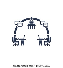 Office Work Management Icon Stock Vector (Royalty Free) 1105906169