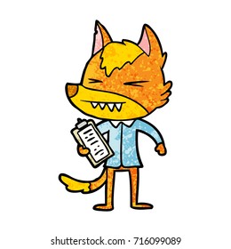 Office Worker Fox Cartoon Character Stock Vector (Royalty Free ...