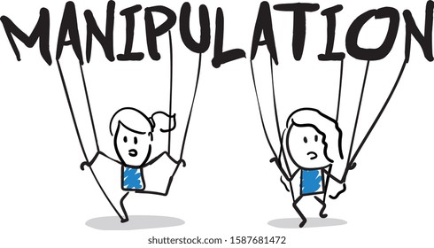 Office Worker Managers Word Manipulation Girl Stock Vector (Royalty ...