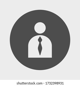 Office Worker Simple Icon Dark Grey Stock Vector (Royalty Free ...