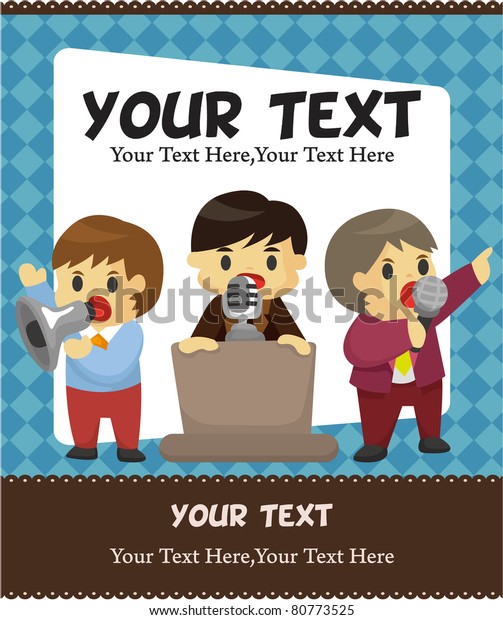 Office Worker Talk Card Stock Vector (Royalty Free) 80773525