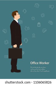 Office Worker Vector Stock Vector (Royalty Free) 1106065826 | Shutterstock