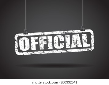 Official Hanging Sign Stock Vector (Royalty Free) 200332541 | Shutterstock