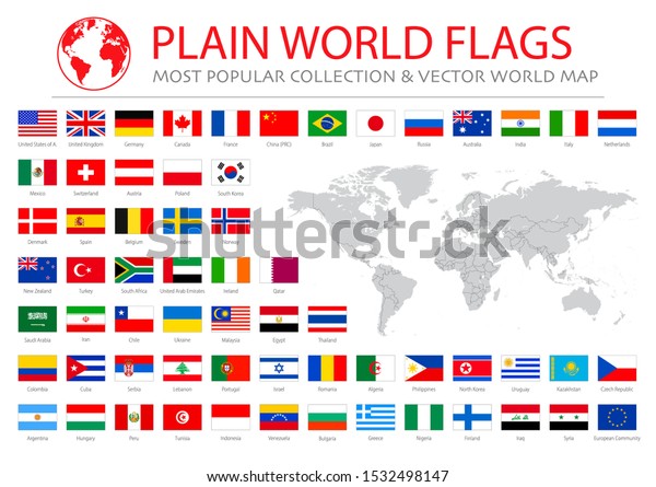 Official International National Flags World Vector Stock Vector ...