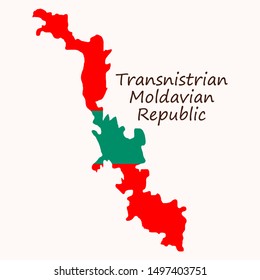 Official Vector Flag Map Transnistria Pridnestrovian Stock Vector ...