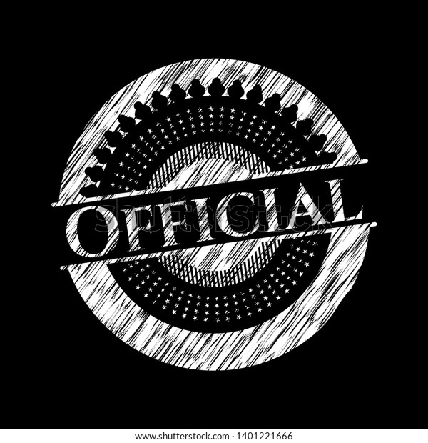 Official Written On Blackboard Vector Illustration Stock Vector ...