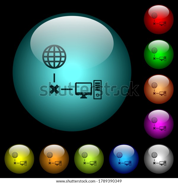 Offline Computer Icons Color Illuminated Spherical Stock Vector ...