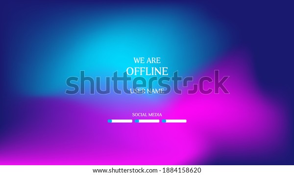 Offline Live Streaming Banner Abstract Blurred Stock Vector (Royalty ...