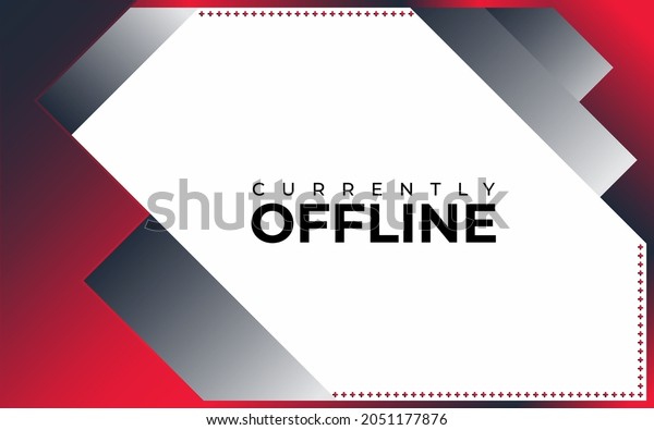Offline Twitch Banner Background Red White Stock Vector (Royalty Free ...